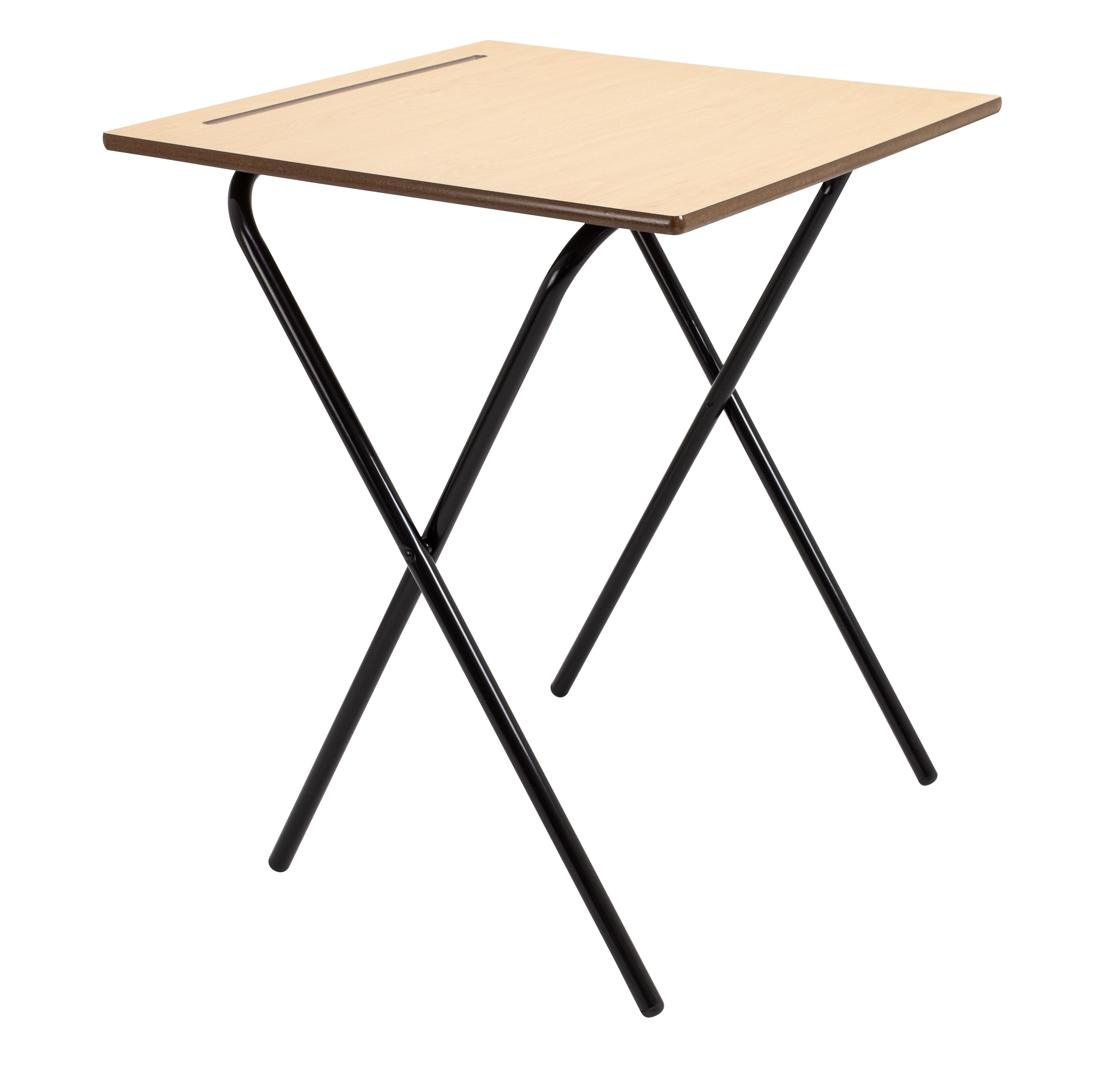 ARIA 2 PACK - ECONOMY 600X600 MDF EDGE FOLDING EXAM DESKS WITH SAFETY ...